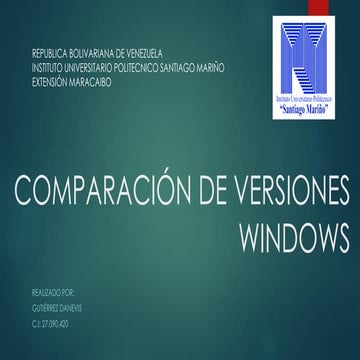 Comparación de versiones Windows | PDF
