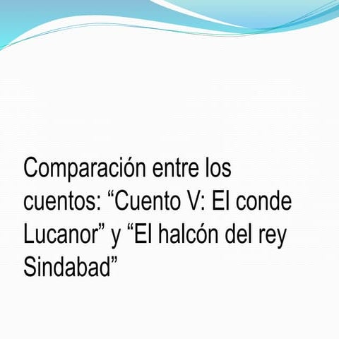 Comparación entre los cuentos | PPTX