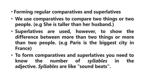 Comparison of adjectives | PPTX