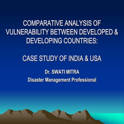 Comparative Analysis of Vulnerability Between Developed & Developing ...