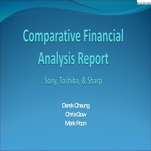 Comparative Financial Analysis Report | PPT