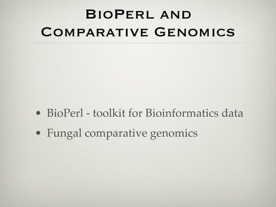 Comparative genomics | PPTX | Genetics | Science