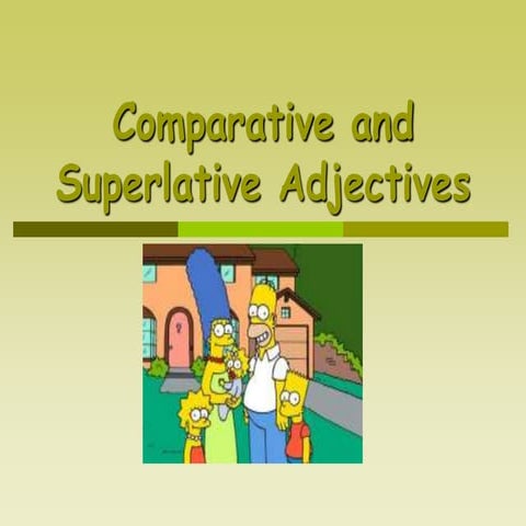Comparative and Superlative adjectives | PPT
