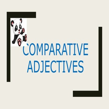 Comparative adjectives | PPTX