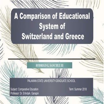 Comparative analysis of educational system between switzerland and ...