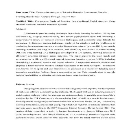 Comparative Analysis Of Intrusion Detection Systems And Machine