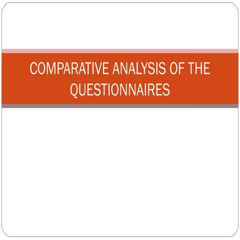 Comparative analysis of the questionnaires | PPT | Homework and Study ...