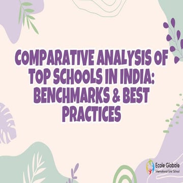 Comparative Analysis of Top Schools in India Benchmarks & Best ...