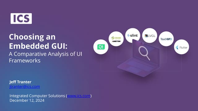 Choosing an Embedded GUI: Comparative Analysis of UI Frameworks | PPT Choosing an Embedded GUI: Comparative Analysis of UI Frameworks | PPT