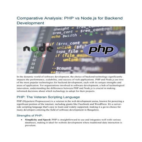 Comparative Analysis Php Vs Nodejs For Backend Developmentpdf 4478