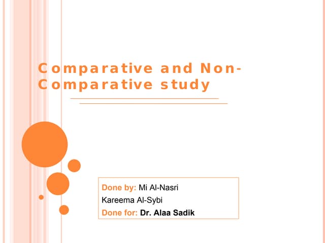 Comparative And Non Comparative Study | PPT