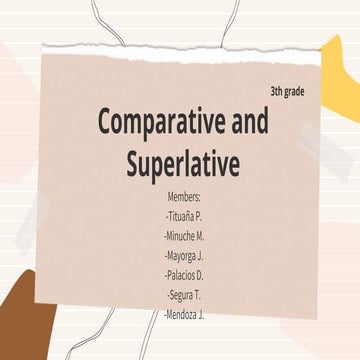 Comparative and superlative, similaries and differens | PPTX