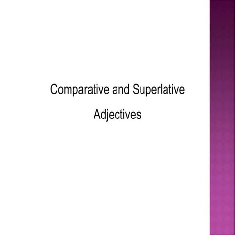 Comparative and superlative | PPTX