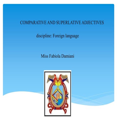 Comparative and superlative adjectives | PPT