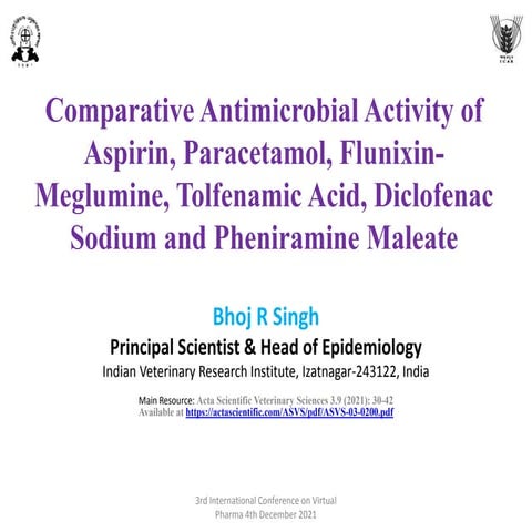 Comparative antimicrobial activity of aspirin, paracetamol, flunixin ...