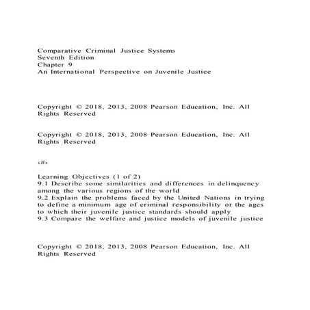 Comparative Criminal Justice SystemsSeventh EditionChapter 9 | DOCX
