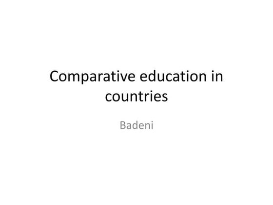 Introduction to comparative education | PPTX | Educational Assessment | Education