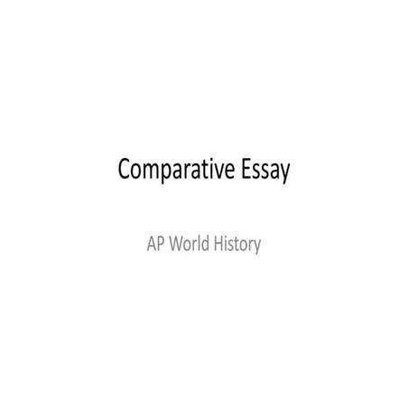 Comparative Essay | PDF