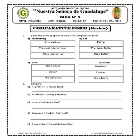 Comparative form ii 5 to | PDF