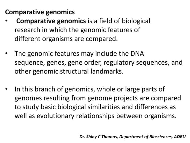 Comparative Genomics Pdf