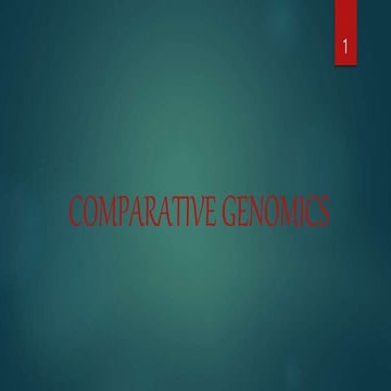Comparative genomics ................pptx