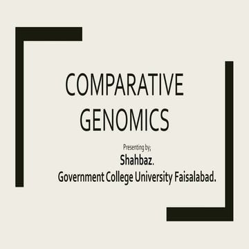 Comparative genomics 2 | PPTX