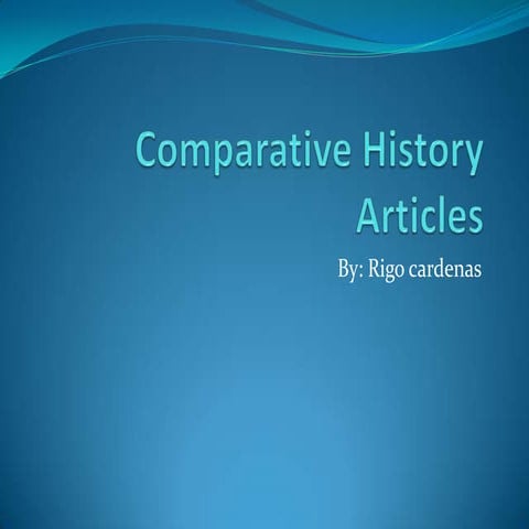 Comparative history | PPTX