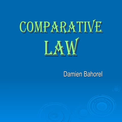 Comparative Law | PPT