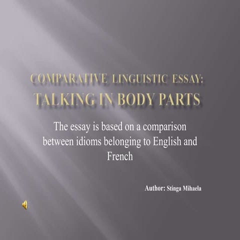 Comparative linguistic essay | PPTX