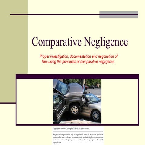Comparative Negligence Marketing Presentation Linked | PDF | Auto ...