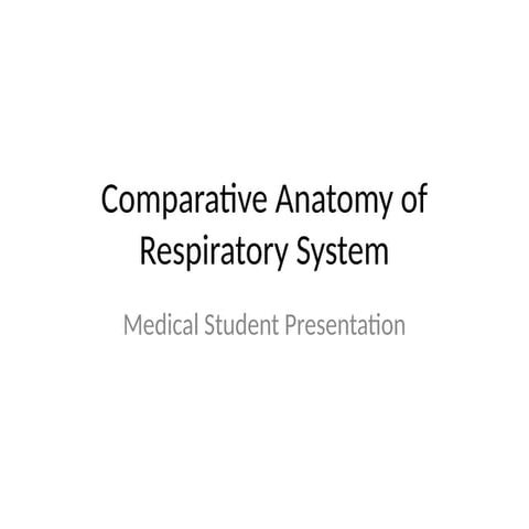 EVOLUTION OF RESPIRATORY SYSTEM | PPTX
