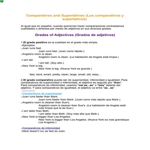 Steigerung der Adjektive | PPT