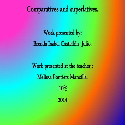 Comparatives and superlatives | PPTX