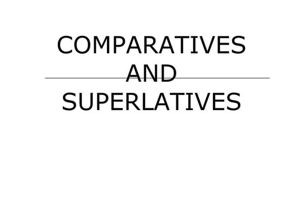 Comparative and Superlative Canva Presentation | PDF