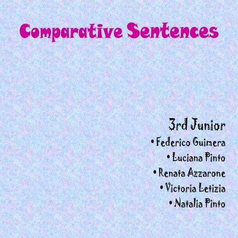 Comparative sentences | PPT