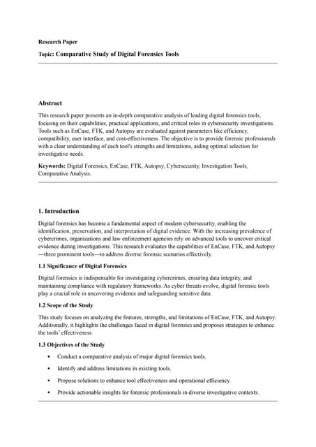 Top 10 Open Source Digital forensics and incident response Tools | PDF
