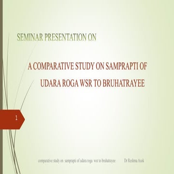 Comparative study of udara samprapti | PPT