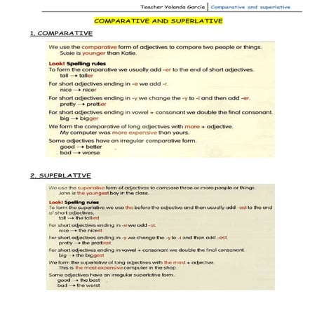 Comparative superlative yolanda g | PDF