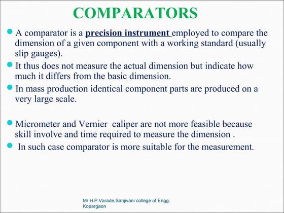 Comparators | PPT