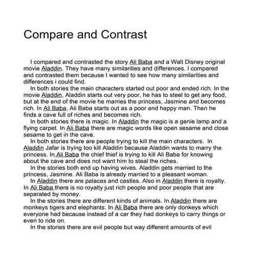 Compare and contrast paper | DOC
