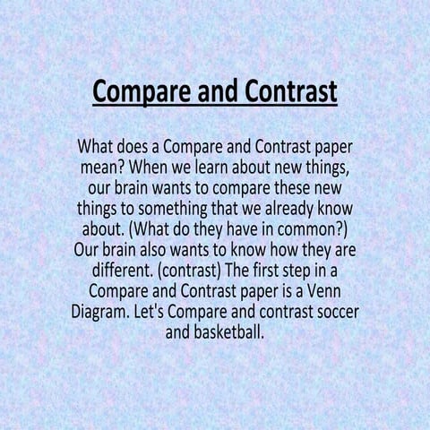 Compare and Contrast | PPT