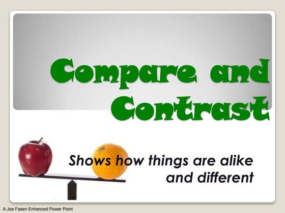 Compare and contrast_ppt | PPT