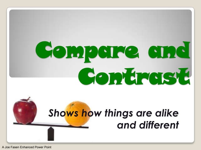 Compare and contrast_ppt | PPT