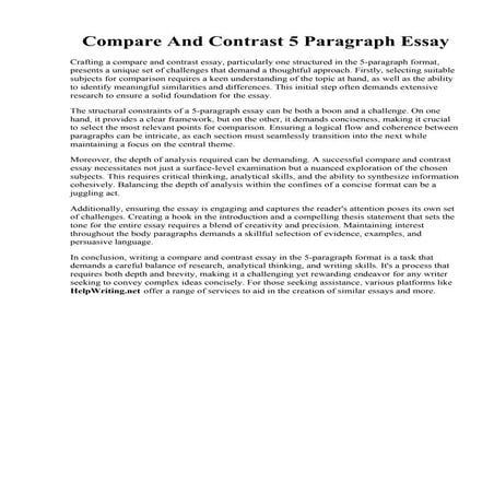 Compare And Contrast 5 Paragraph Essay.pdf