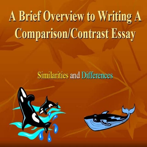 Compare and contrast essay | PPTX