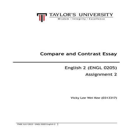 Compare and contrast essay | PDF