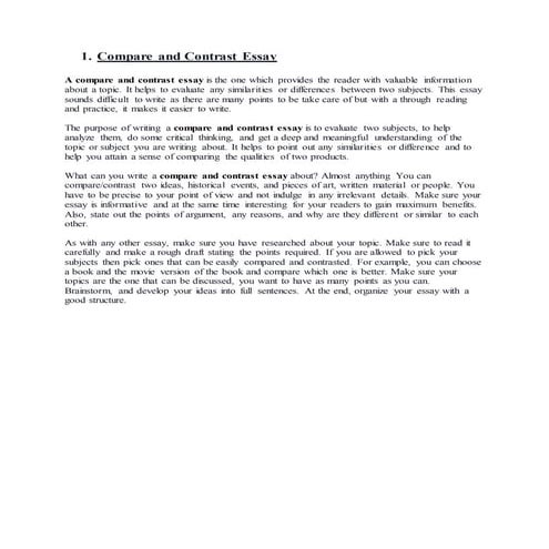 Compare and contrast essay.. | DOCX