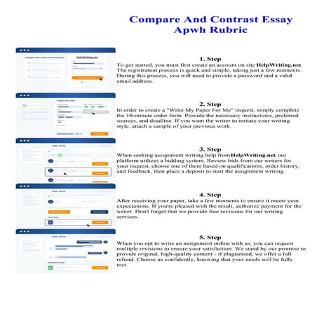 Compare And Contrast Essay Apwh Rubric. Online assignment writing ...