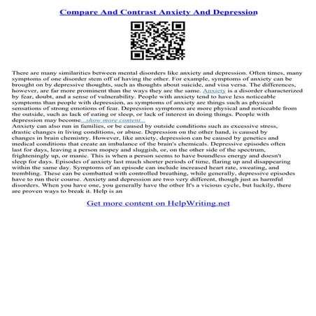 Compare And Contrast Essay Introduction Example