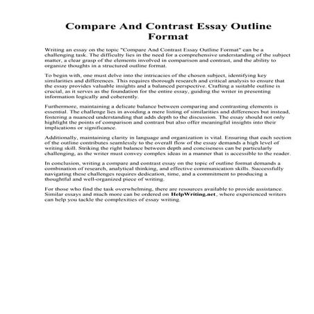Compare And Contrast Essay Outline Format.pdf